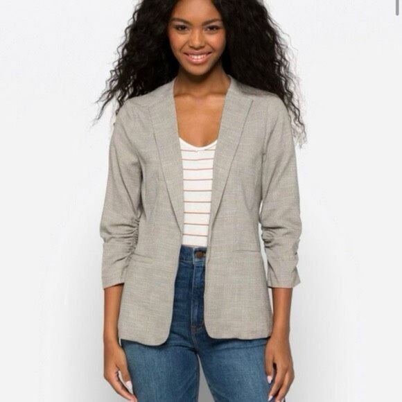 Skies Are Blue | Jackets & Coats | Skiesare Blue Raja Printed Collarless Blazer | Poshmark